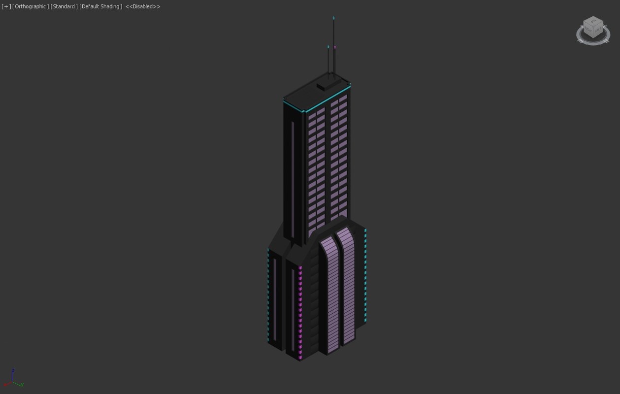 Neon city buildings 3D model - TurboSquid 1392909