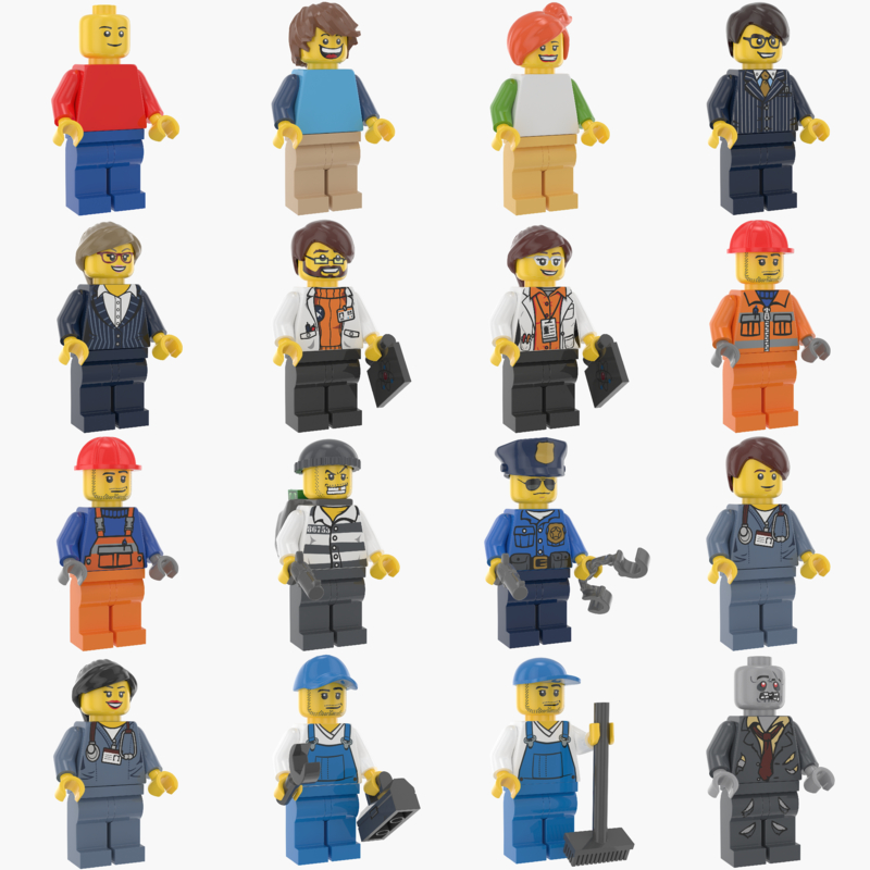 Lego minifigures figure 3D model - TurboSquid 1392953