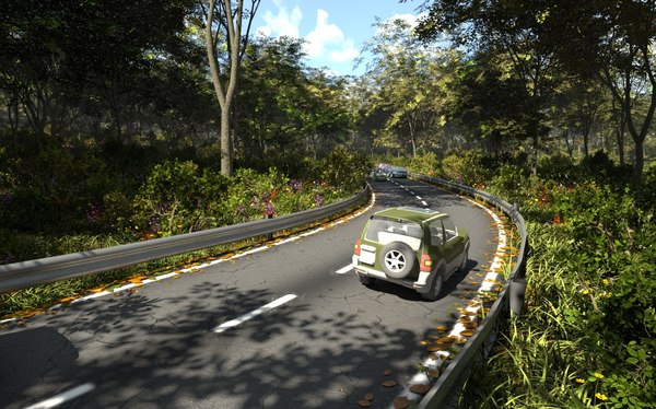 道路Blenderモデルダウンロード用。TurboSquid