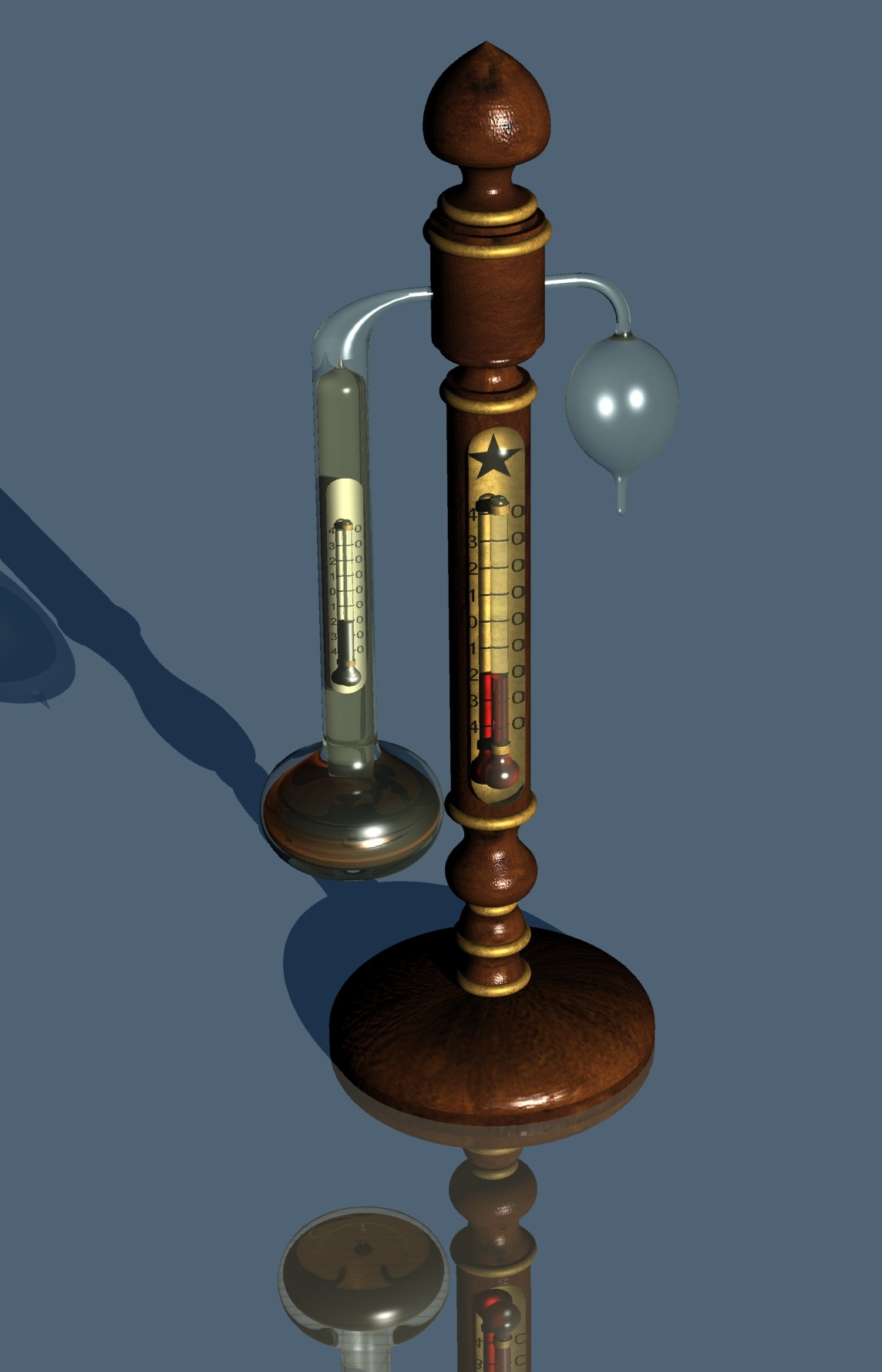 Free vintage thermometer 3D - TurboSquid 1393218