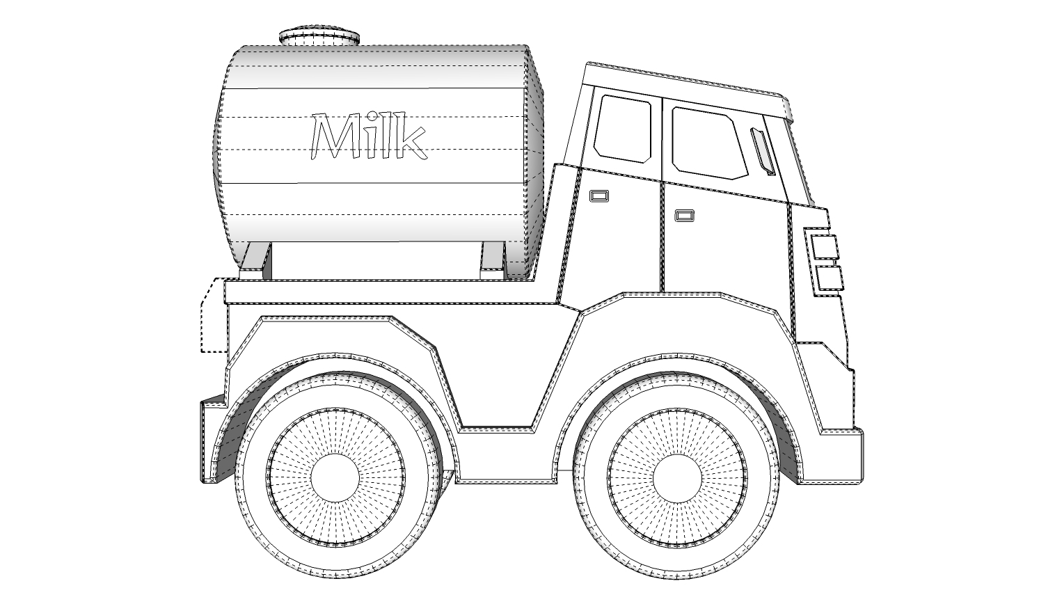 Milk tanker 3D - TurboSquid 1393342