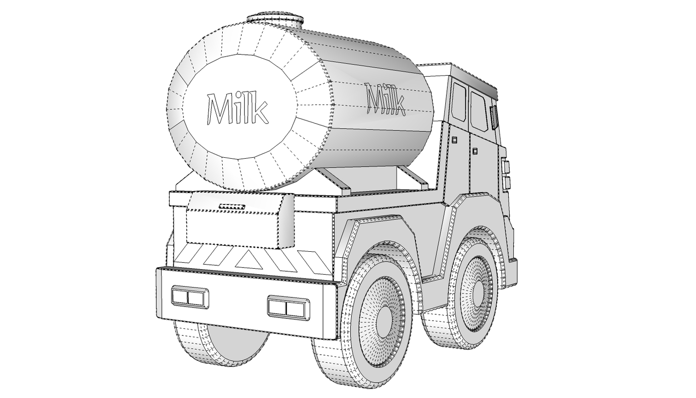 Milk tanker 3D - TurboSquid 1393342