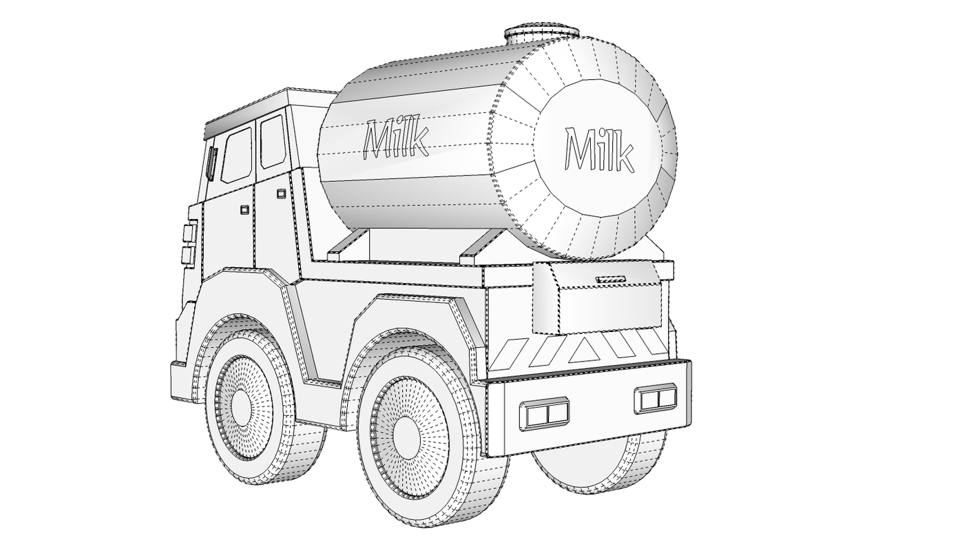 Milk tanker 3D - TurboSquid 1393342