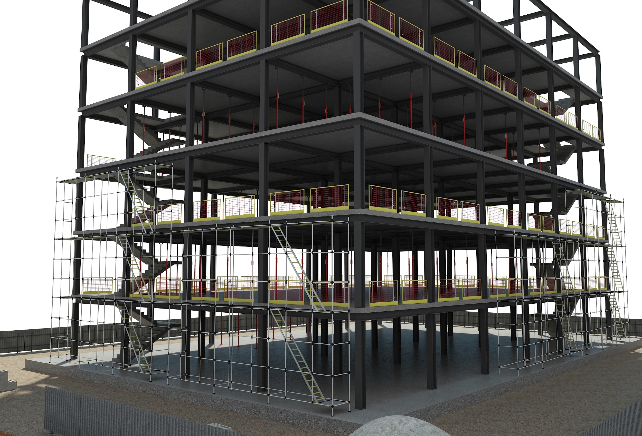 3D model building construction - TurboSquid 1393399