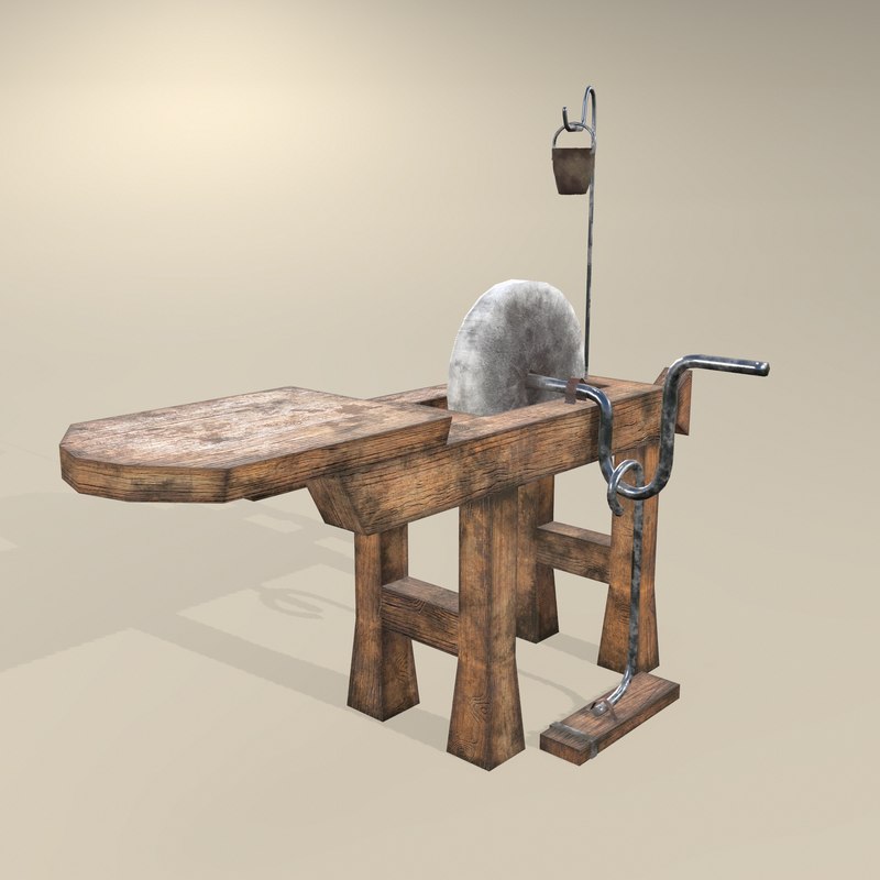 Grindstone medieval 3D model - TurboSquid 1393391