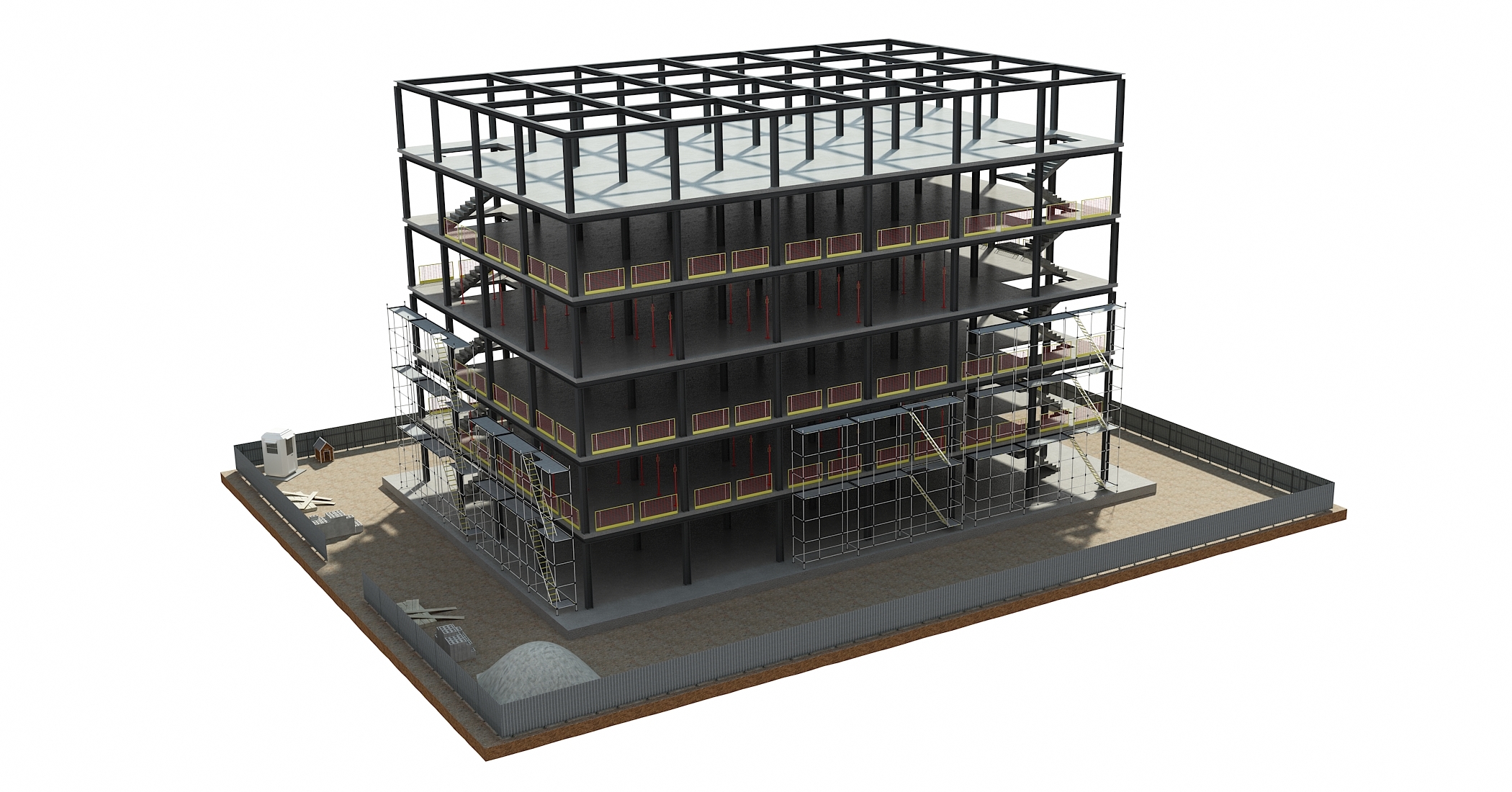 3D model building construction - TurboSquid 1393399