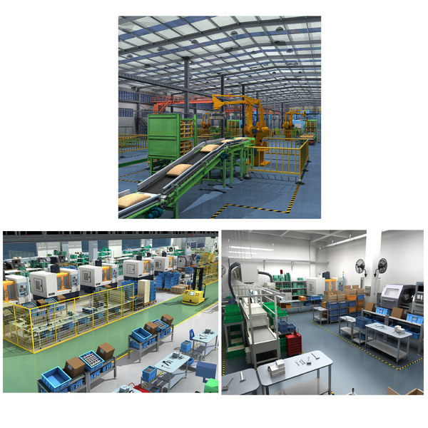 3d model aluminum factory building
