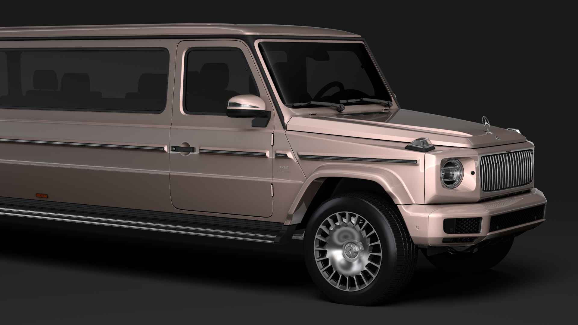 Mercedes-Maybach G 600 리무진 W464 2019 3D 모델 - TurboSquid 1393693