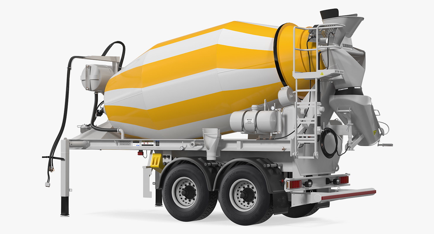 Semi trailer mixer liebherr 3D model - TurboSquid 1394352