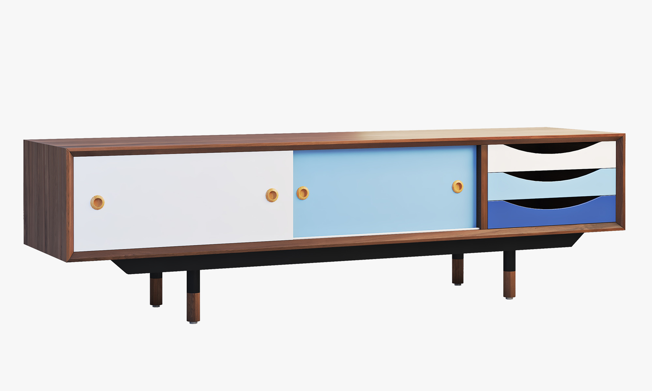 1955 tv cabinet 3 3D model - TurboSquid 1393739