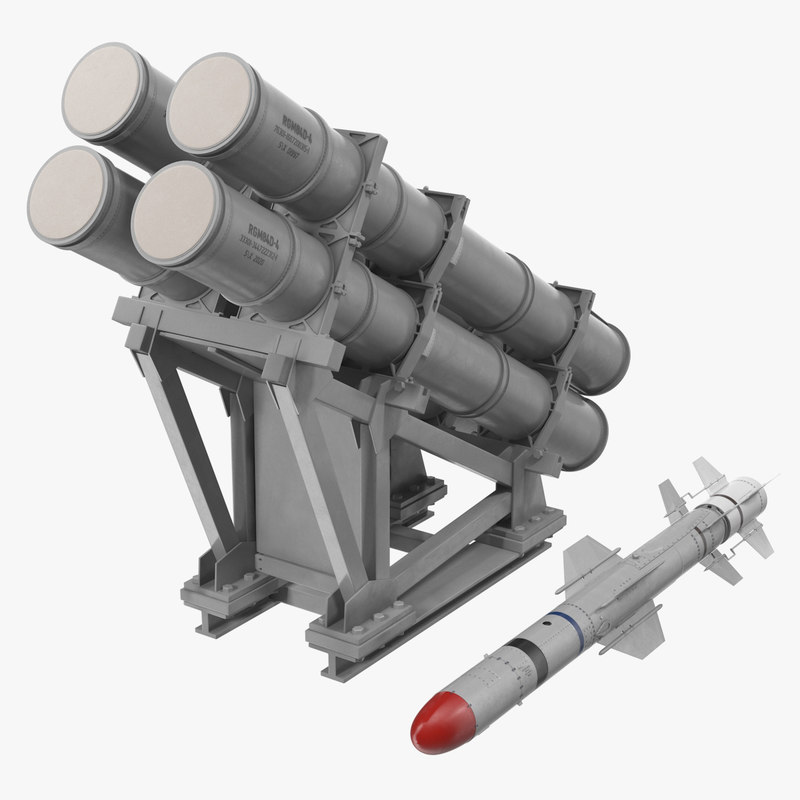 MK 141 Abschusssystem RGM mit Harpunen-Schiffsabwehrrakete 3D-Modell ...