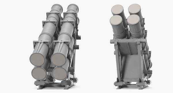modelo 3d Sistema de lanzamiento de misiles MK 141 RGM 84 Harpoon SSM ...