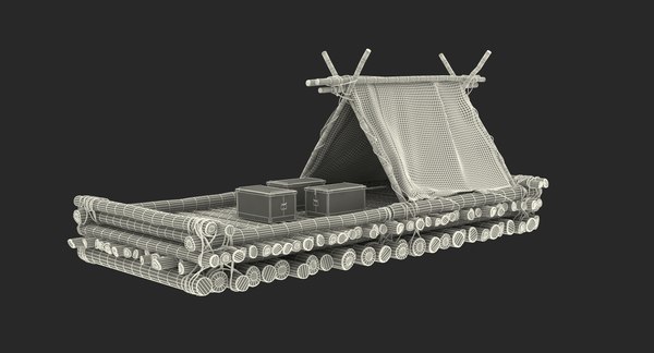 3D model timber raft - TurboSquid 1394397