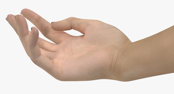 Caucasian female hand short 3D model - TurboSquid 1393906