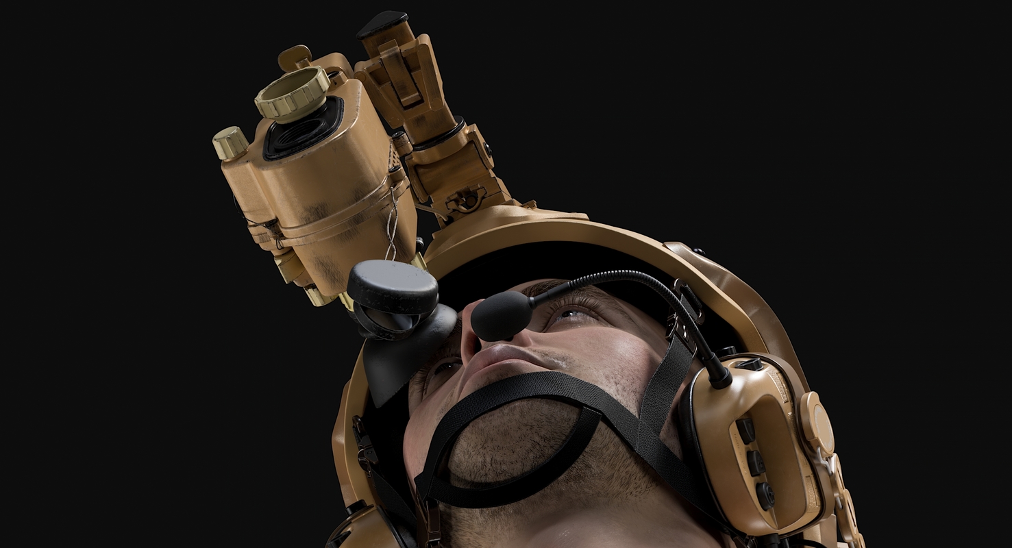 Male marine head model - TurboSquid 1393824