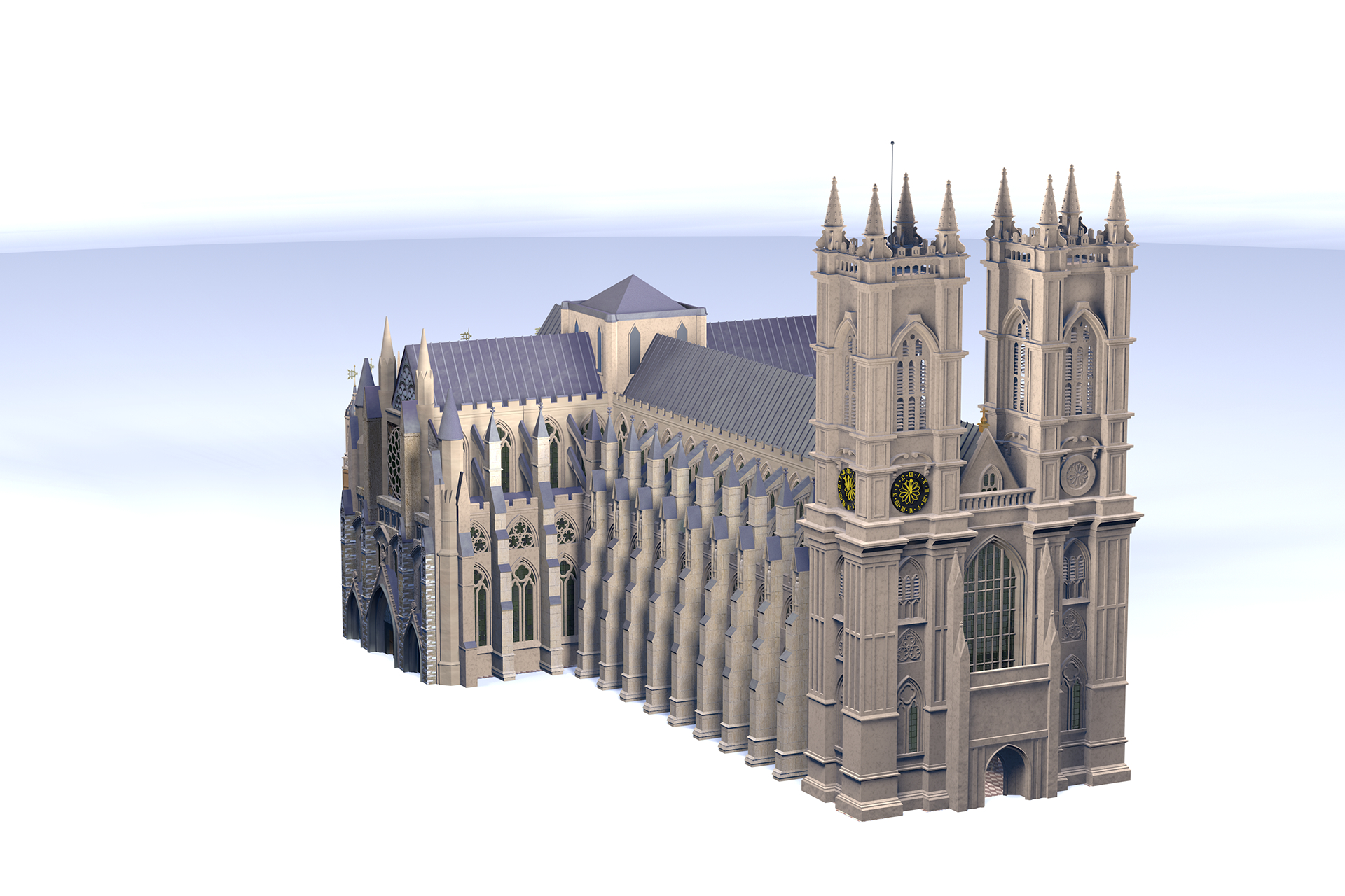 3d model of westminster abbey church