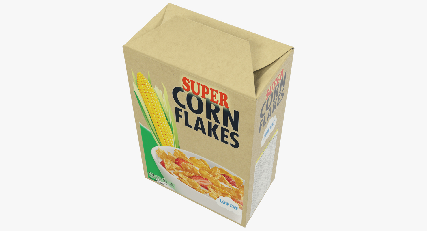 Corn flakes pack 3D model - TurboSquid 1393926