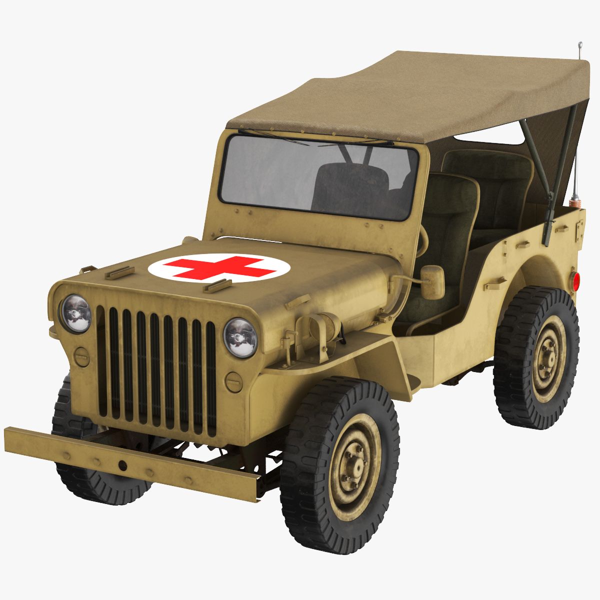 3D real willys army jeep model - TurboSquid 1393973