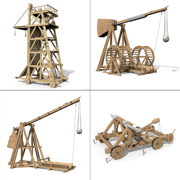 medieval trebuchet 3d model