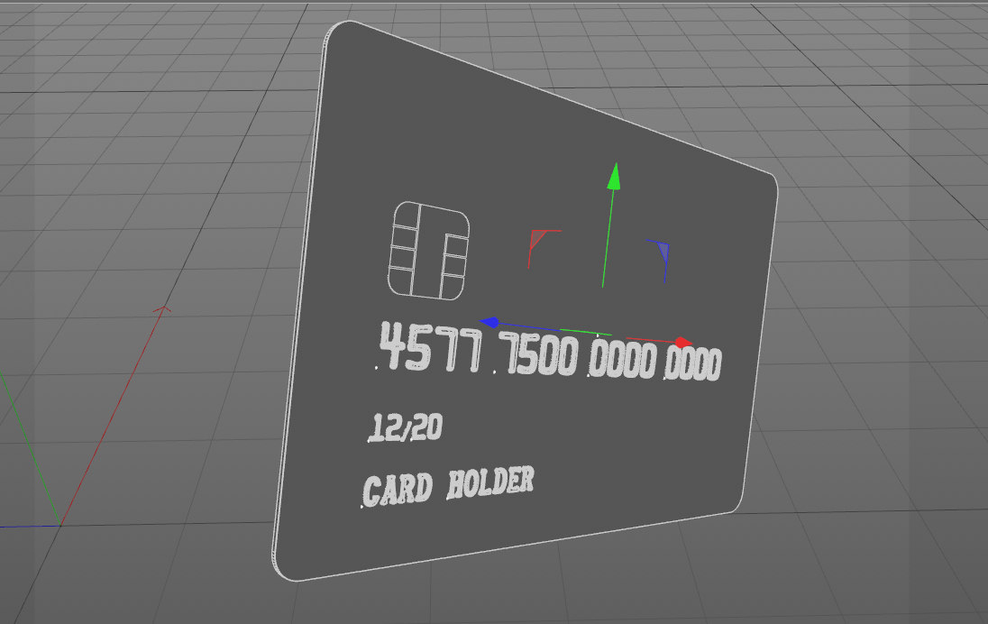 3D model credit card - TurboSquid 1394067