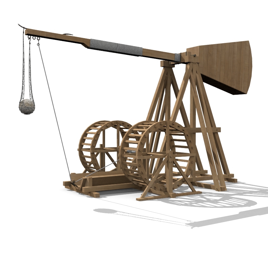 medieval mangonel 3d model