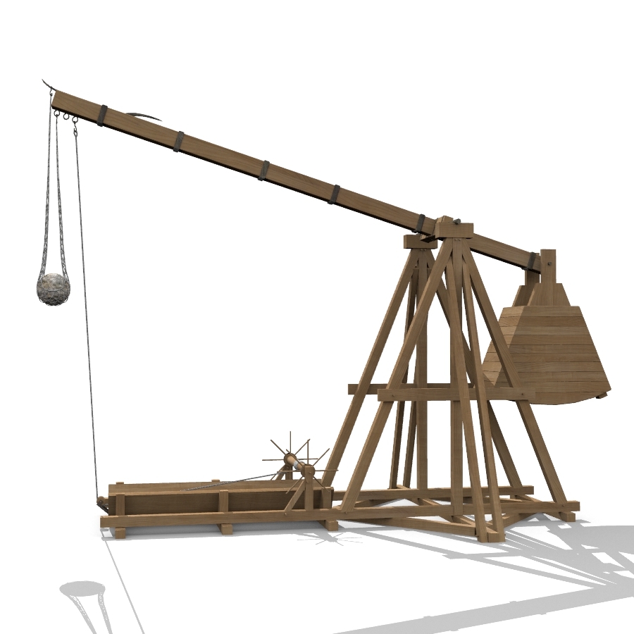 medieval trebuchet 3d model