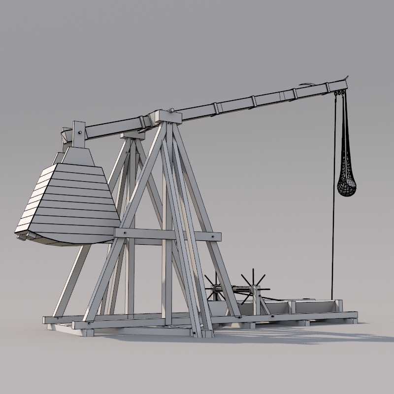 medieval trebuchet 3d model