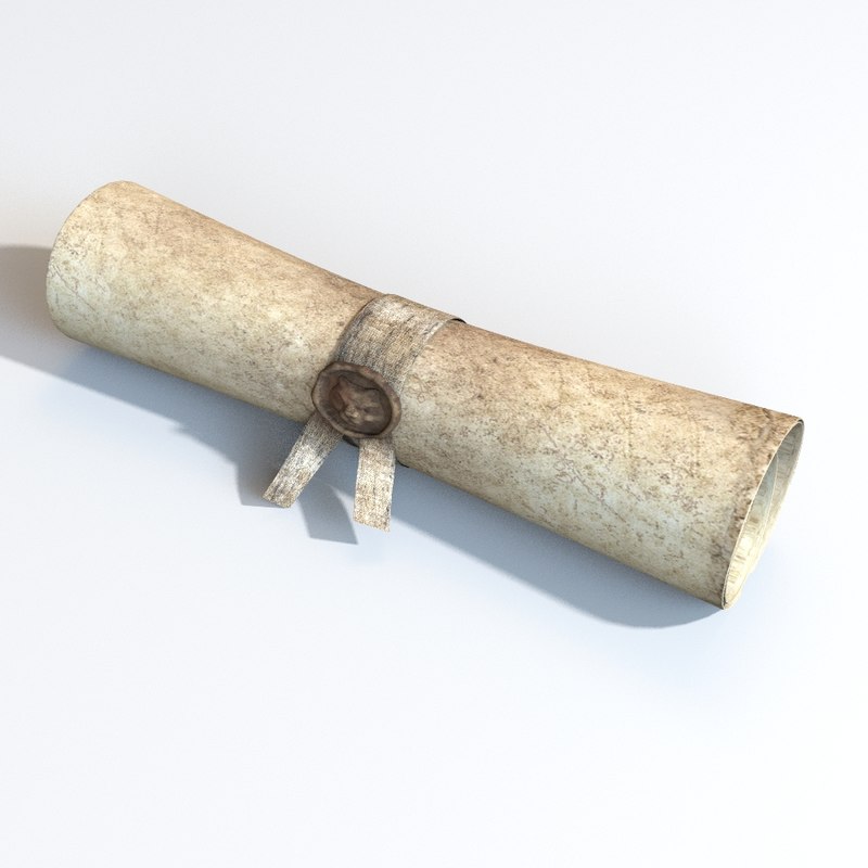 Medieval scroll 3D model - TurboSquid 1394106