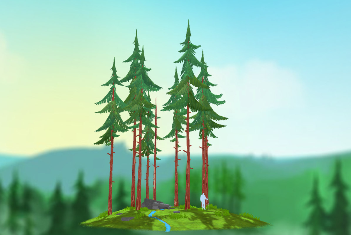 3D cartoon spruce - TurboSquid 1361235