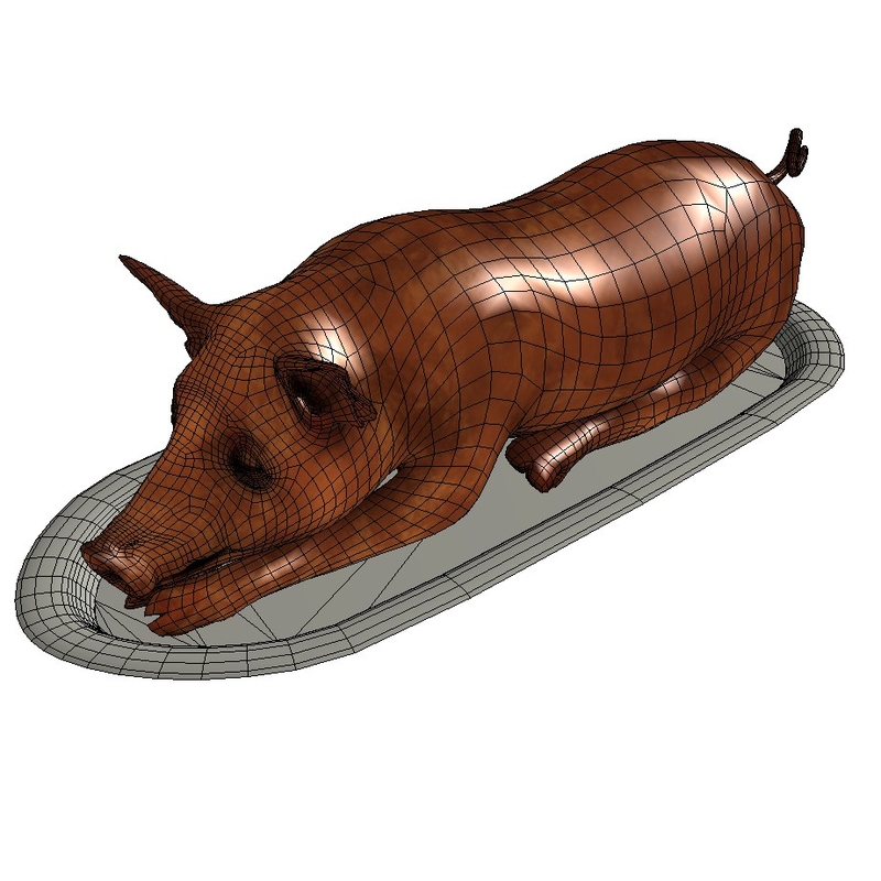Roasted pork 3D model - TurboSquid 1394165