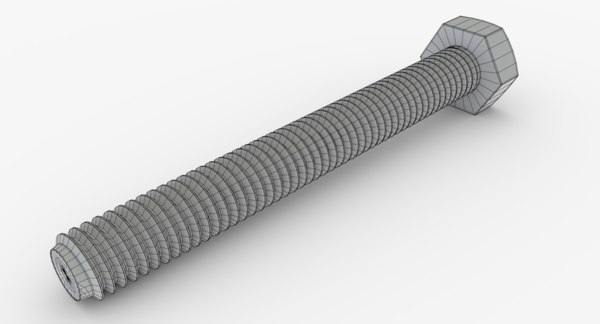 Hex bolt m6x50 3D - TurboSquid 1394274