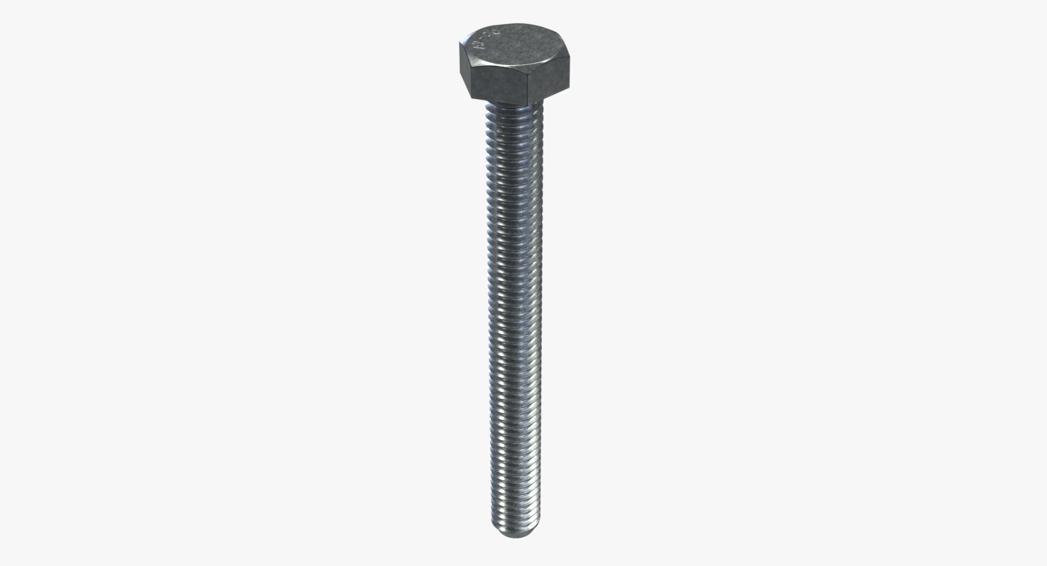 Hex bolt m6x60 6 3D - TurboSquid 1394307