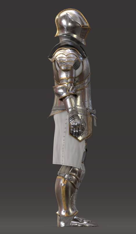 Templar knight armor character 3D - TurboSquid 1394348