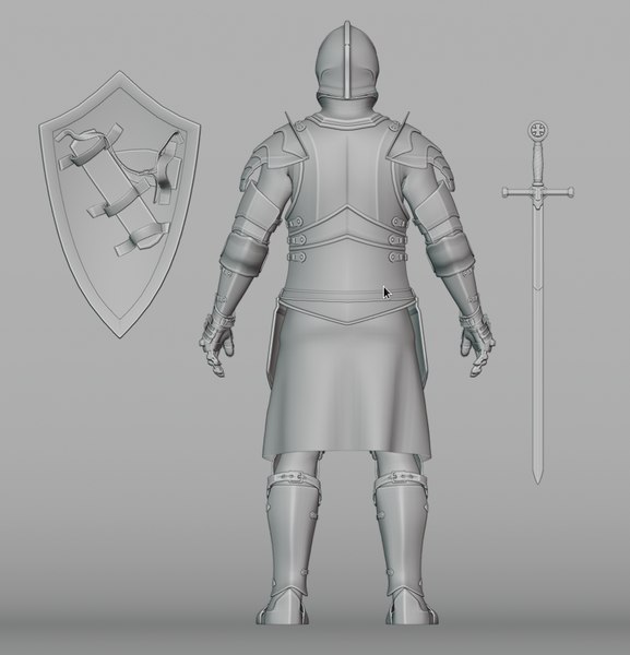 Templar knight armor character 3D - TurboSquid 1394348