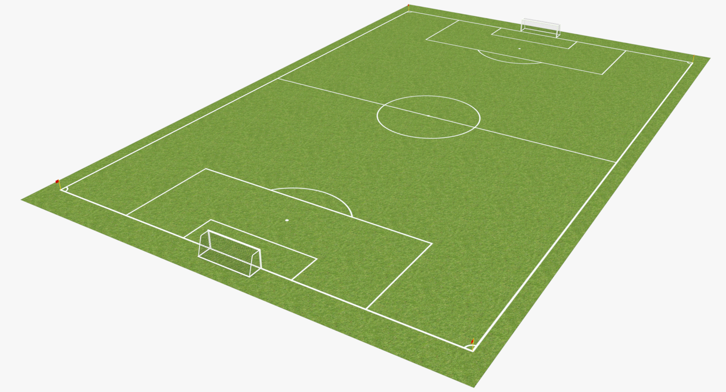 Soccer pitch 3D model - TurboSquid 1394345