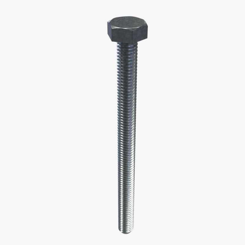 Hex bolt m6x80 3D model - TurboSquid 1394753