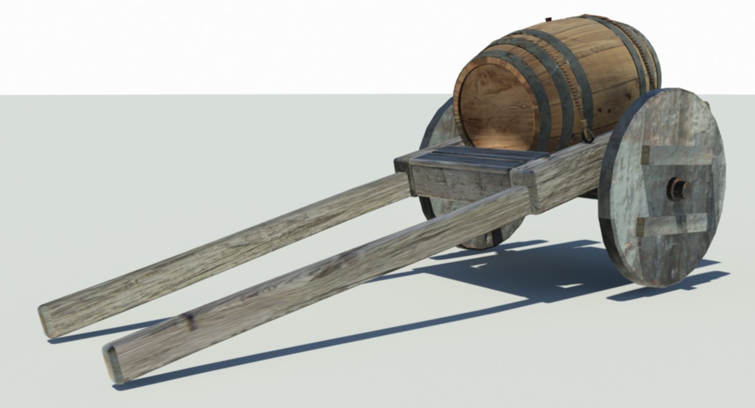 3D model wine merchants cart medieval - TurboSquid 1394852