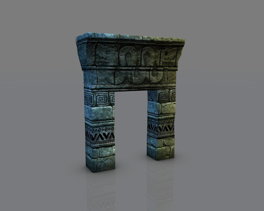 Aztec mayan gate 3D model - TurboSquid 1394973
