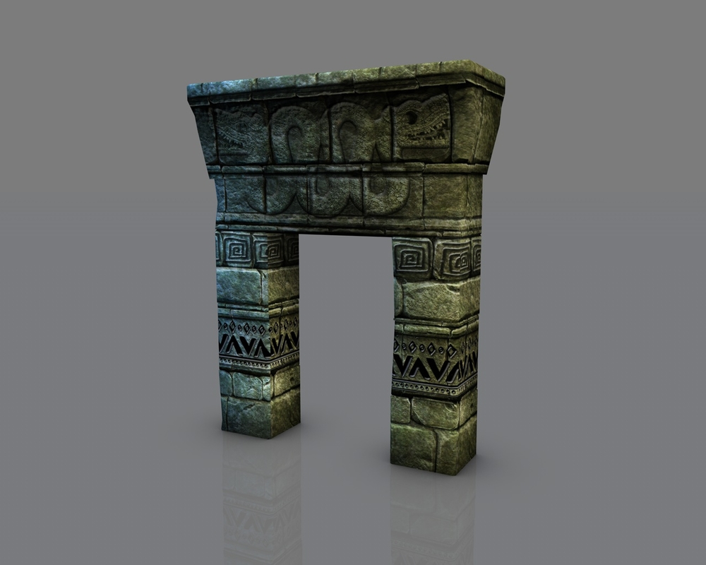 Aztec mayan gate 3D model - TurboSquid 1394973