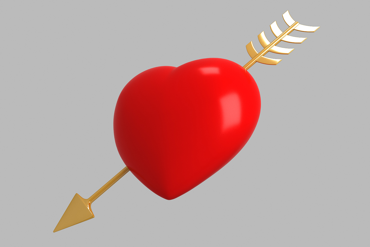 Herz mit Pfeil 3D-Modell - TurboSquid 1395261