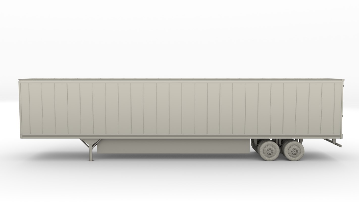 Box semi trailer 3D model - TurboSquid 1395358