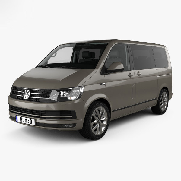 modelo 3d Volkswagen Transporter (T6) Multivan con HQ interior 2016 ...