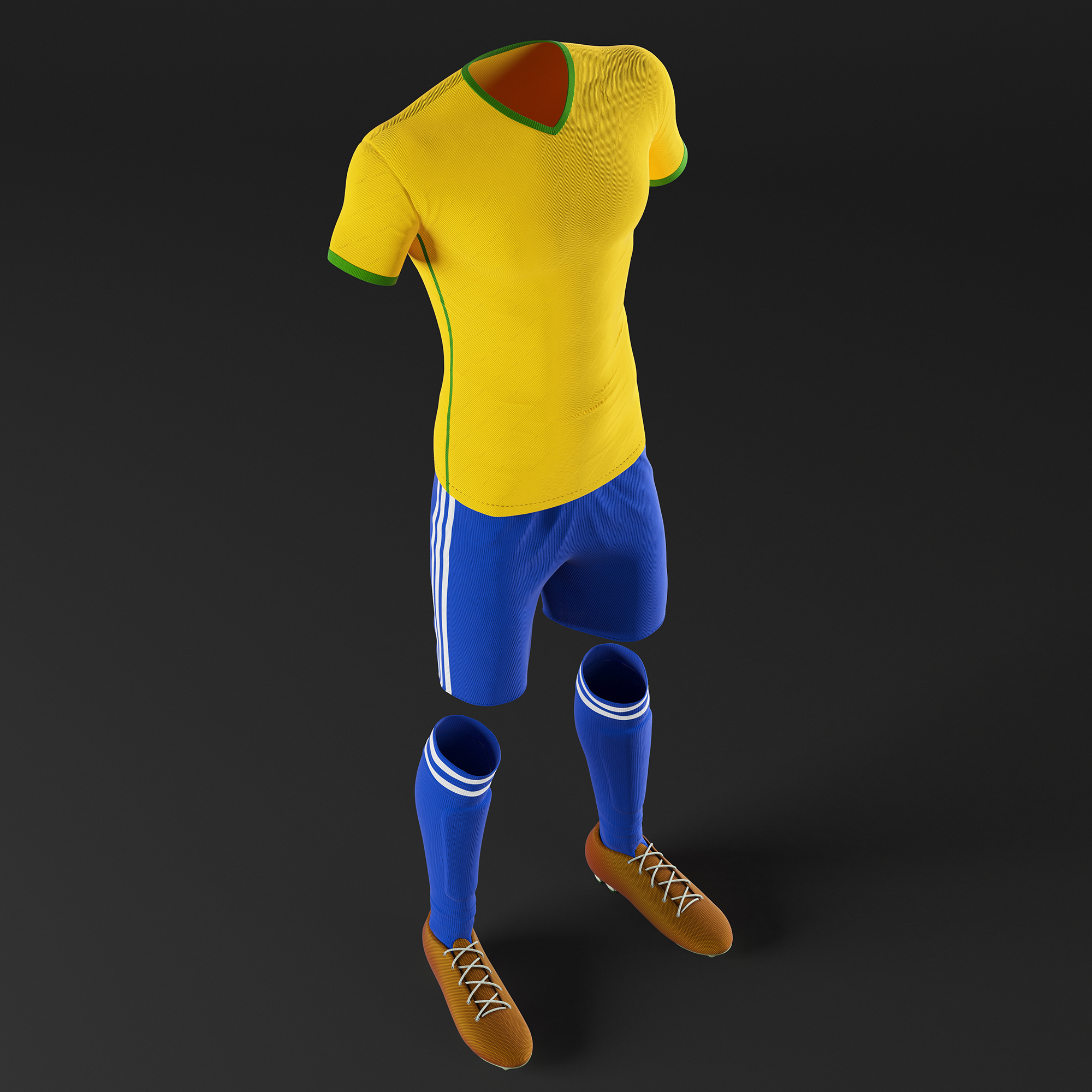 Soccer uniform 3D model - TurboSquid 1395626