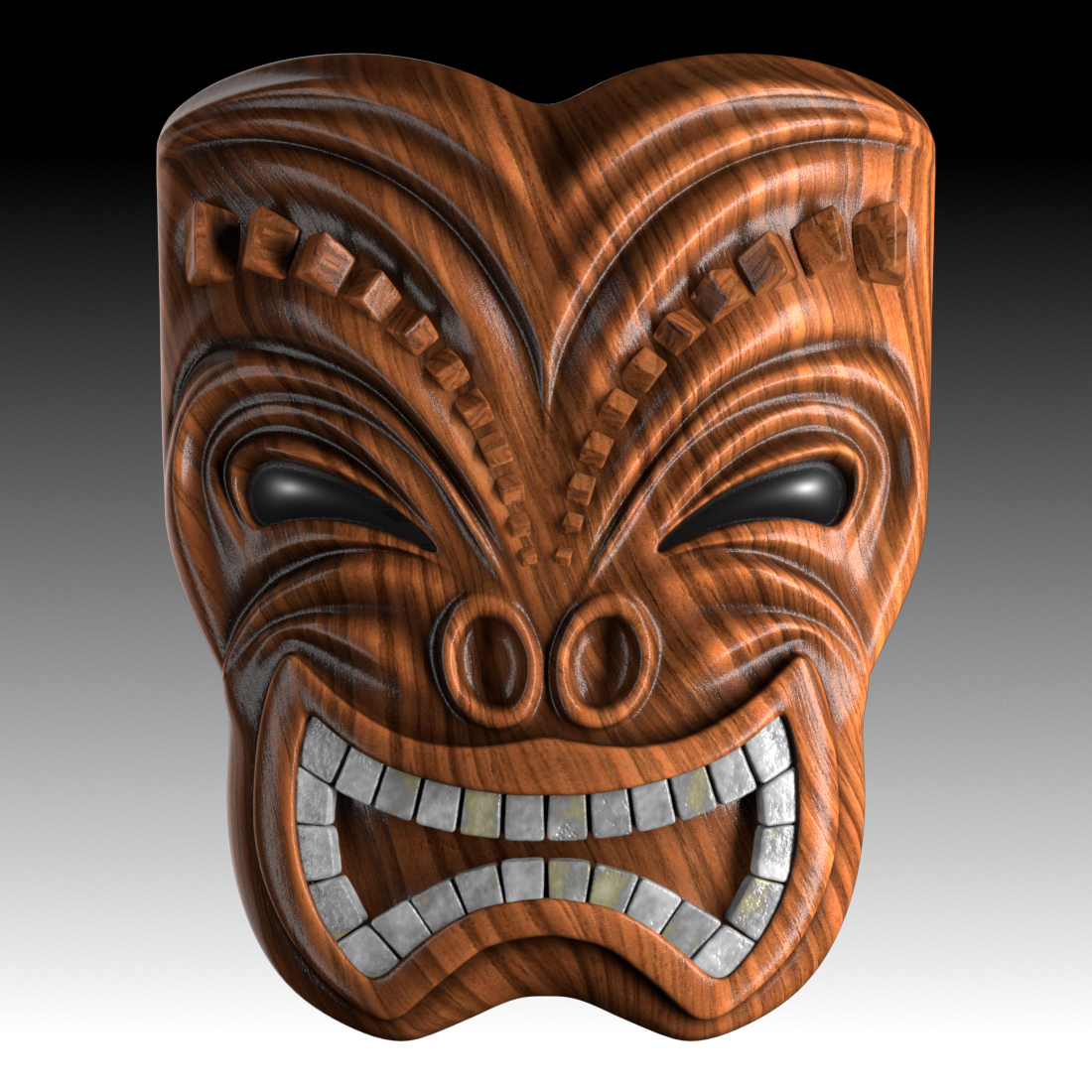 3d tiki mask