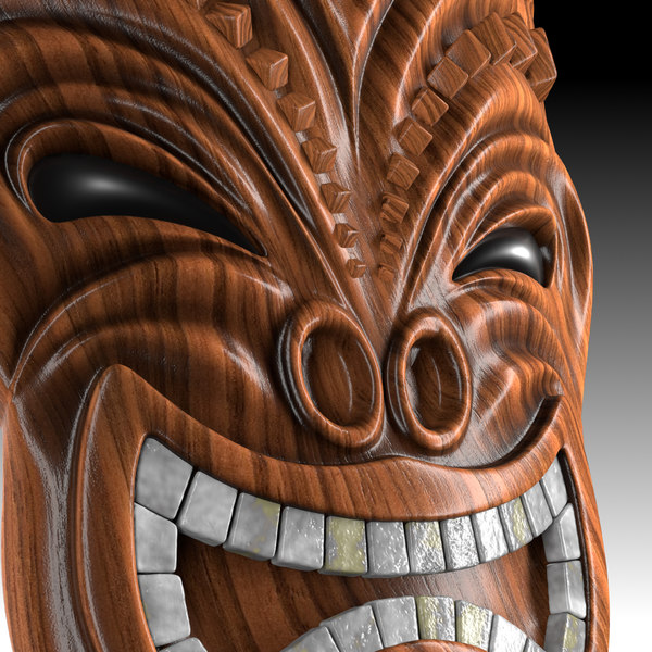 3d tiki mask