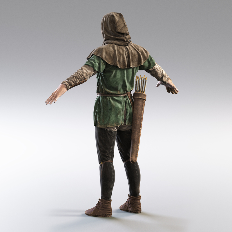 Medieval huntsman 3D model - TurboSquid 1395670