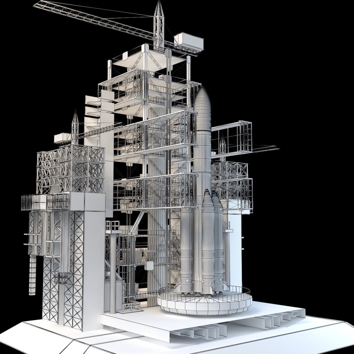 3D rocket tower - TurboSquid 1395719