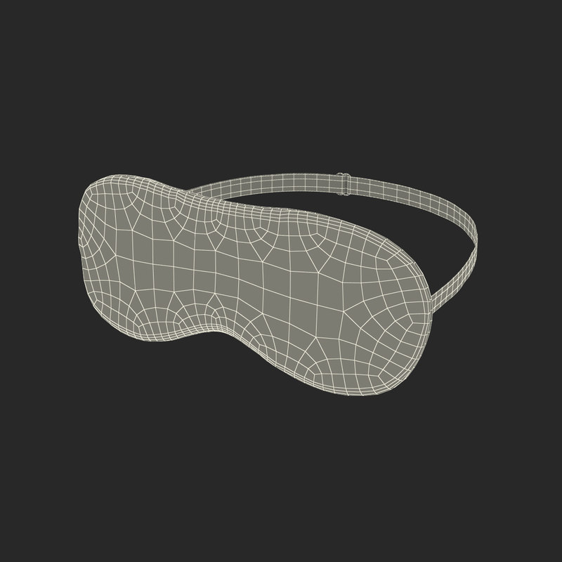 Black sleeping mask 3D - TurboSquid 1395877