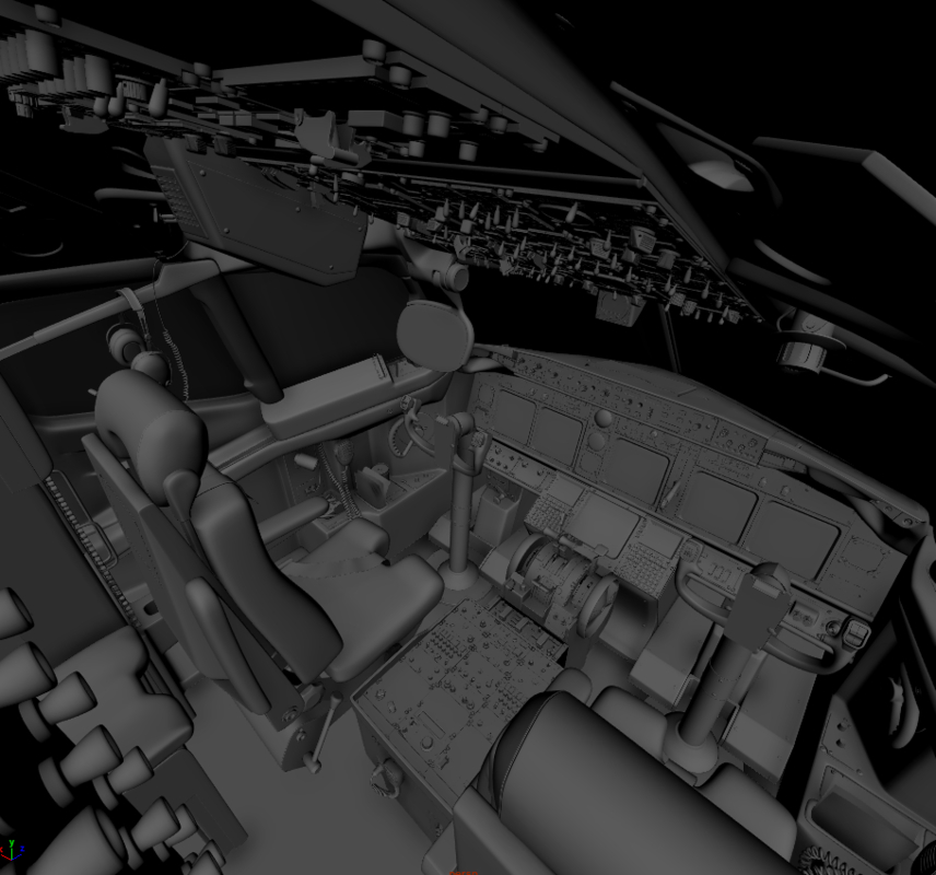 Airplane cockpit modeled 3D model - TurboSquid 1232380