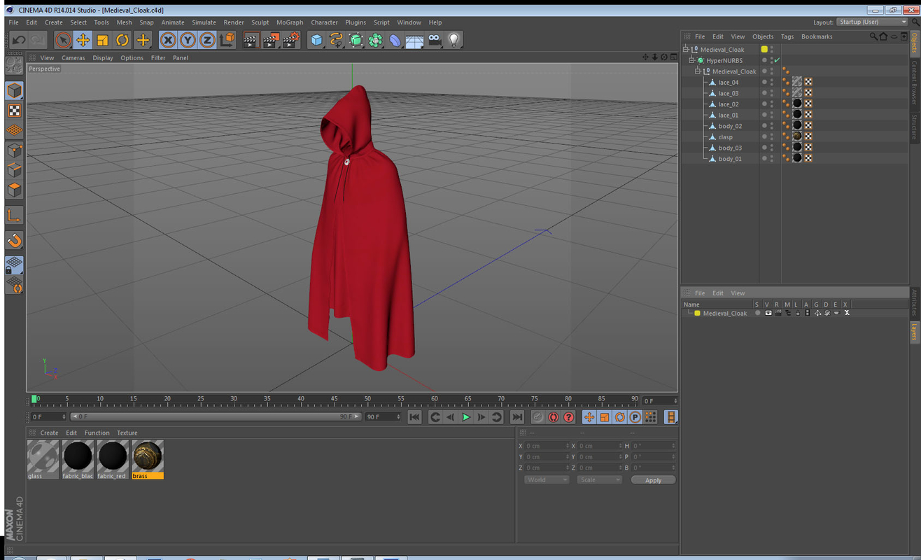 Medieval cloak 3D model - TurboSquid 1396134